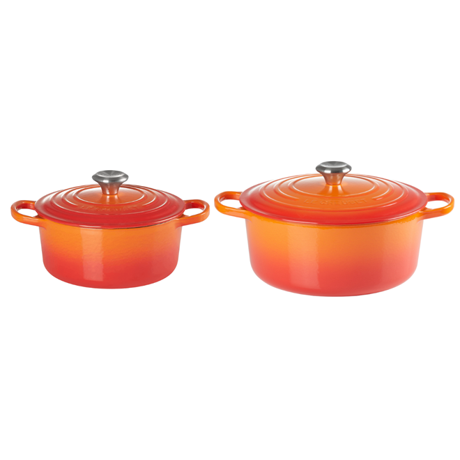 Jogo de Panelas Redonda Signature 18/28cm Laranja Le Creuset