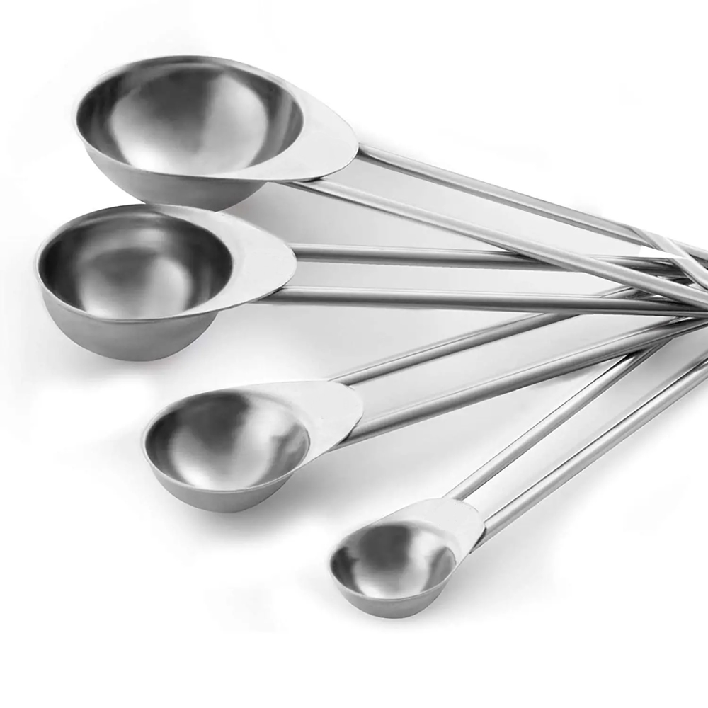 Conjunto 4 Colheres Medidoras Aço Inox Mimo Style | Loja Cheff
