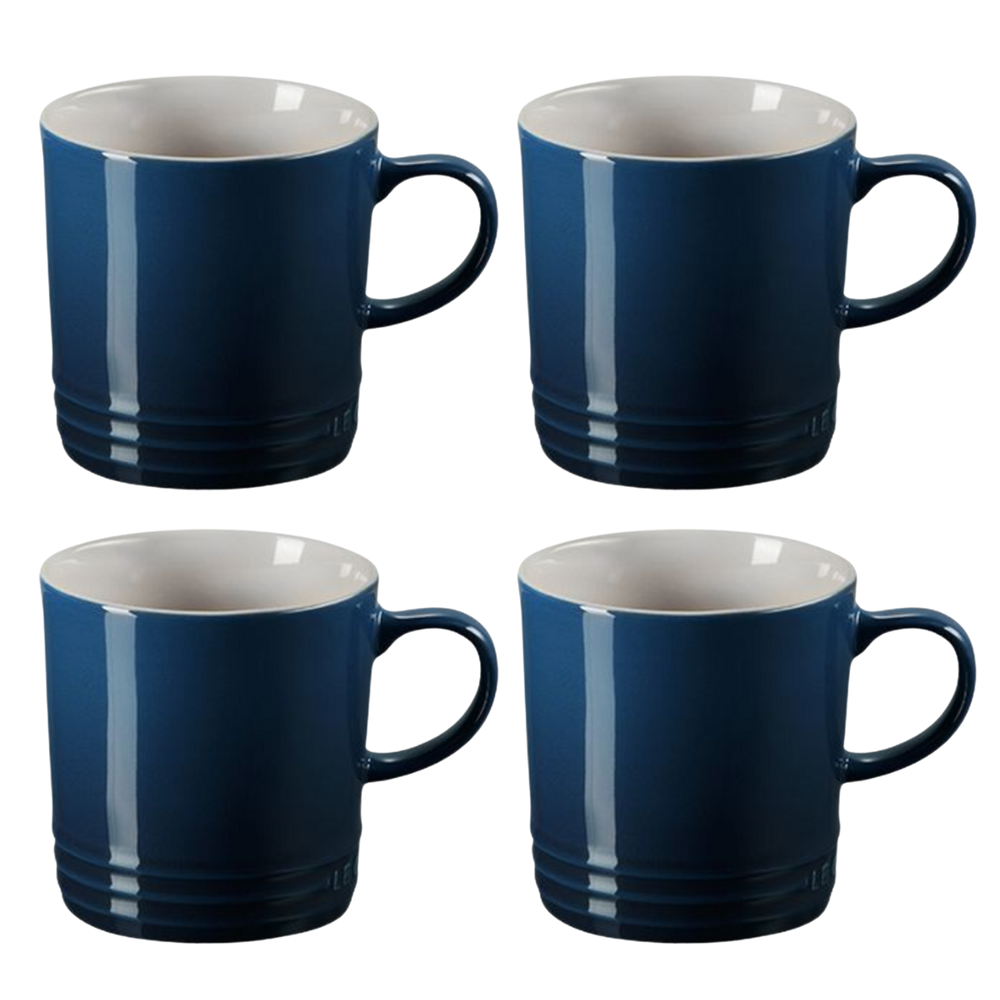 Jogo 4 Canecas de Chá de Cerâmica 350 ml Agave Le Creuset