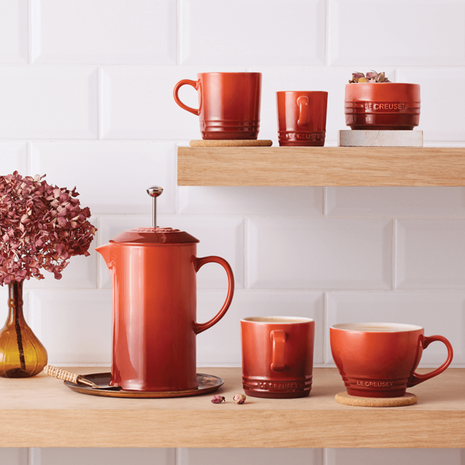 Jogo 6 Canecas de Chá de Cerâmica 350 ml Cayenne Le Creuset