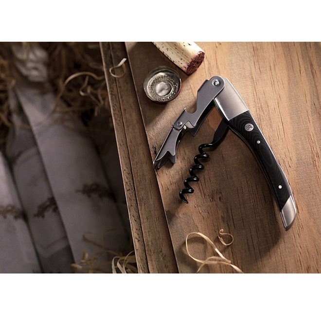 Saca Rolhas Modelo Garçom Preto em Aço Inox Zwilling Sommelier | Loja Cheff