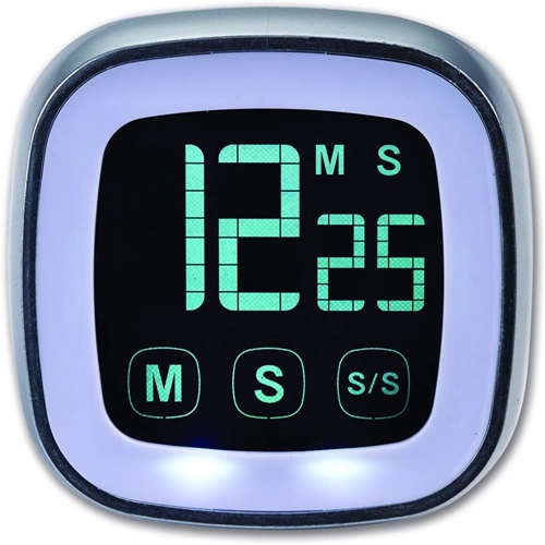 Timer Digital Magnético 7,5x7,5 cm Daily Branco Ghidini | Loja Cheff