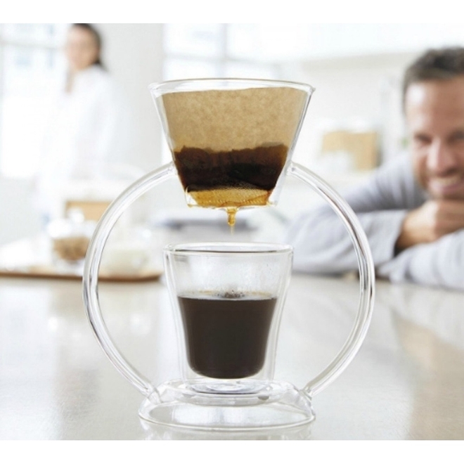 Kit Coador com Copo em Vidro e Acessórios 180 ml Duo Leonardo | Loja Cheff