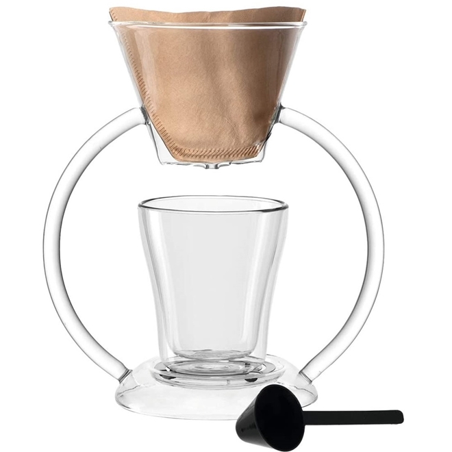 Kit Coador com Copo em Vidro e Acessórios 180 ml Duo Leonardo | Loja Cheff